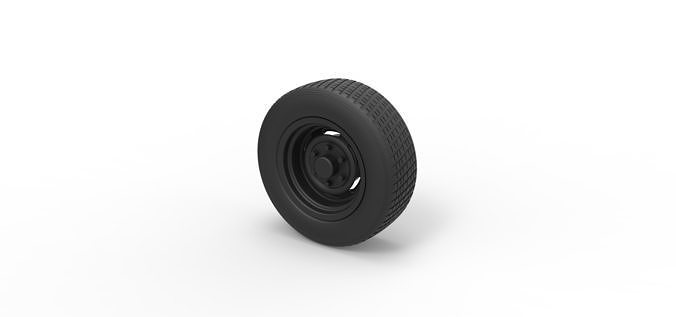 Diecast Car wheel 2 3D model 3D printable | CGTrader