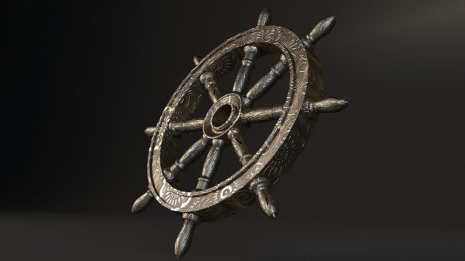 Ancient Ship Wheel - Rudder free VR / AR / low-poly 3D model | CGTrader
