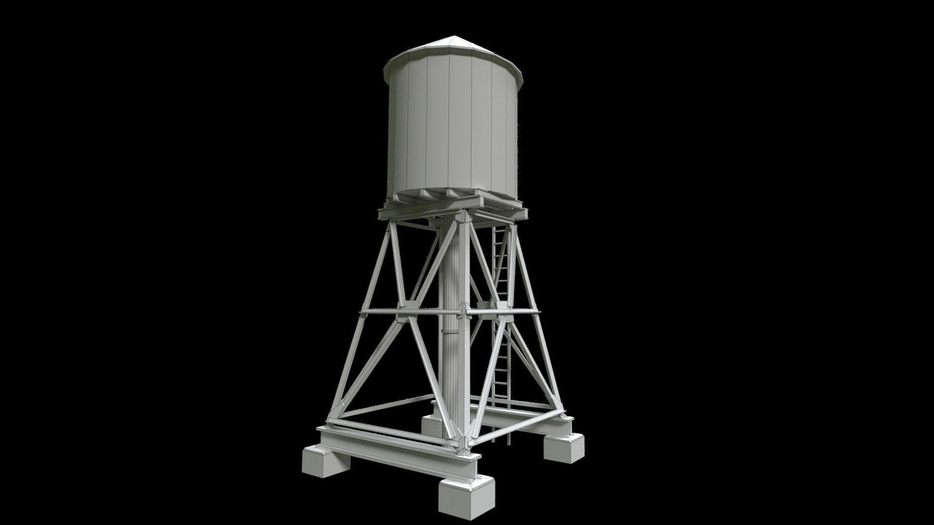 3D model Water Tank Model VR / AR / low-poly | CGTrader