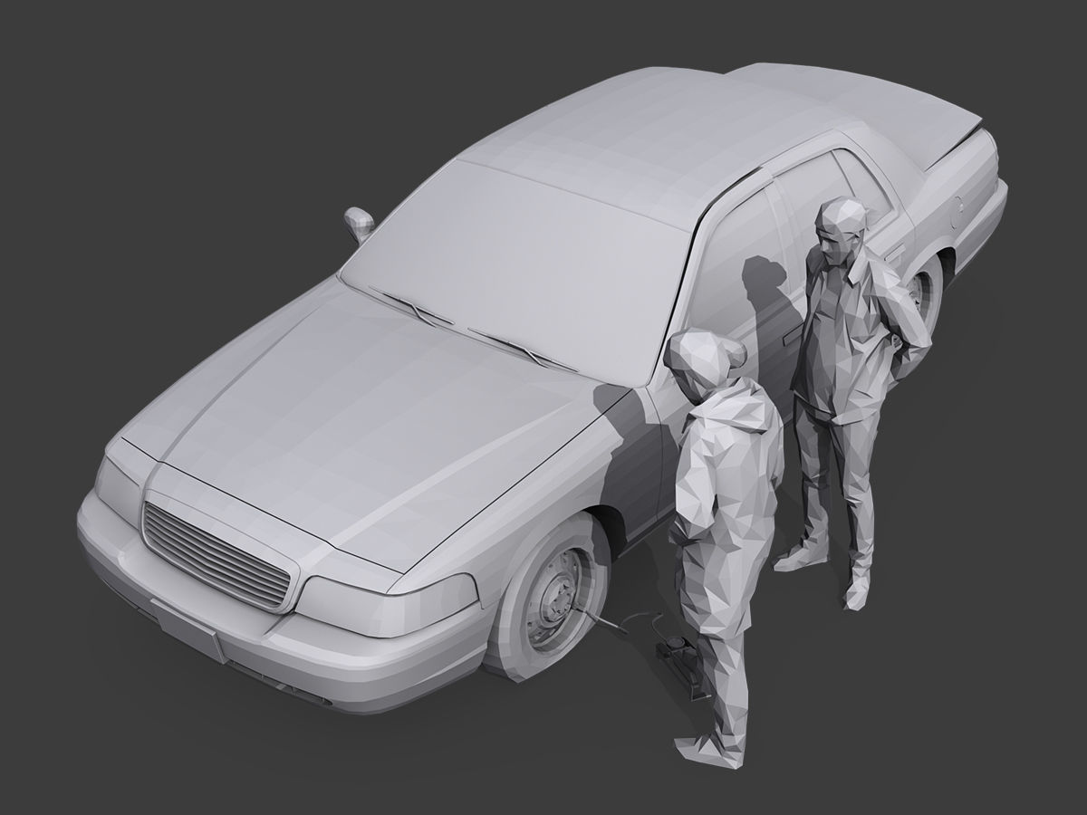 3D model Road Accident VR / AR / low-poly | CGTrader