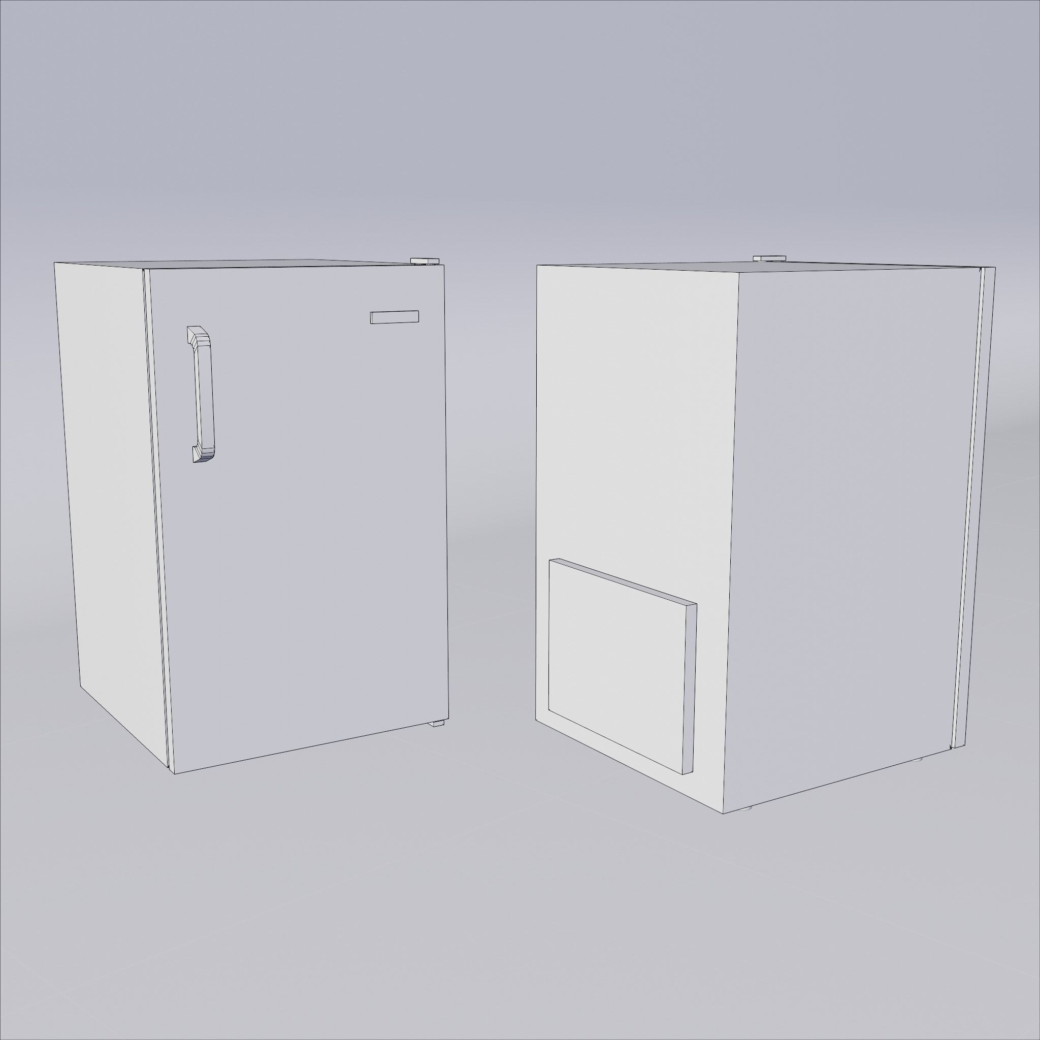 3D model Game-ready Freezy - old vintage fridge - Unity - HDRP - UE4 VR ...