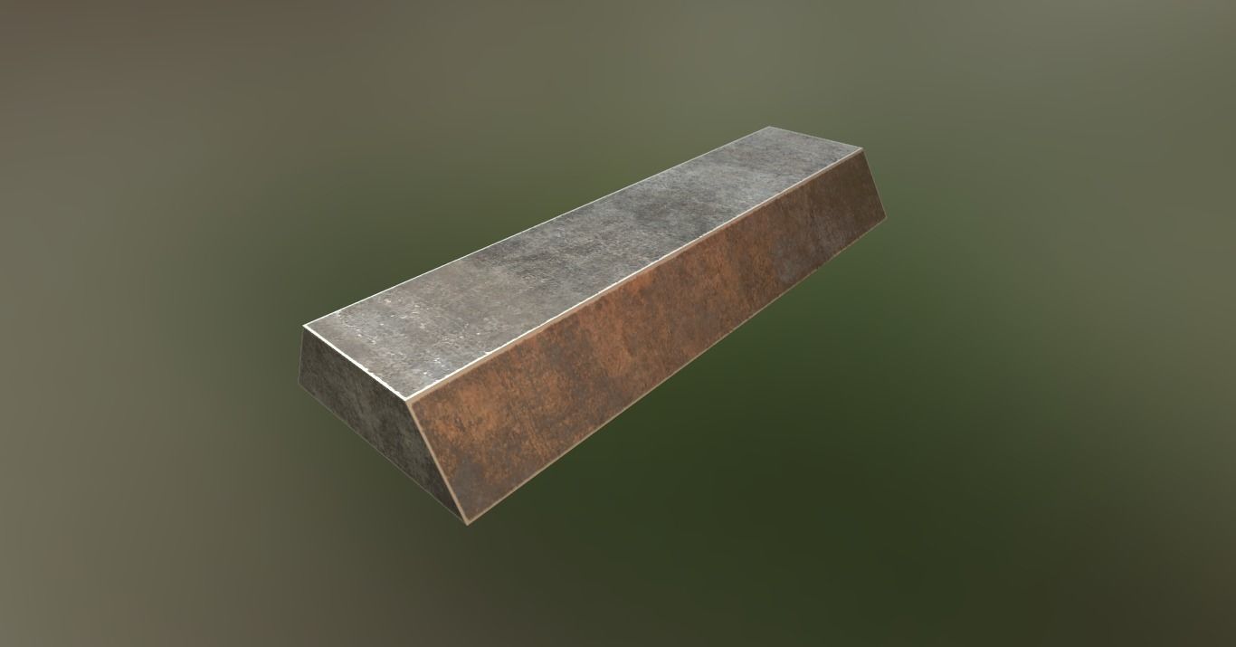 3D model PBR Iron Ingot Stacked and Single VR / AR / low-poly | CGTrader