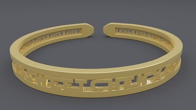 rgd name gold bracelet mk1 3D model | CGTrader