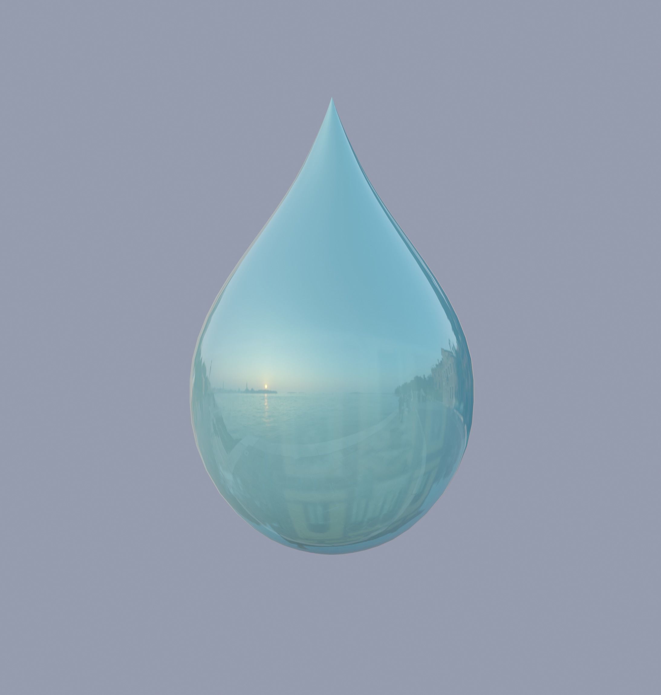 3D model Droplet with Shapes VR / AR / low-poly | CGTrader
