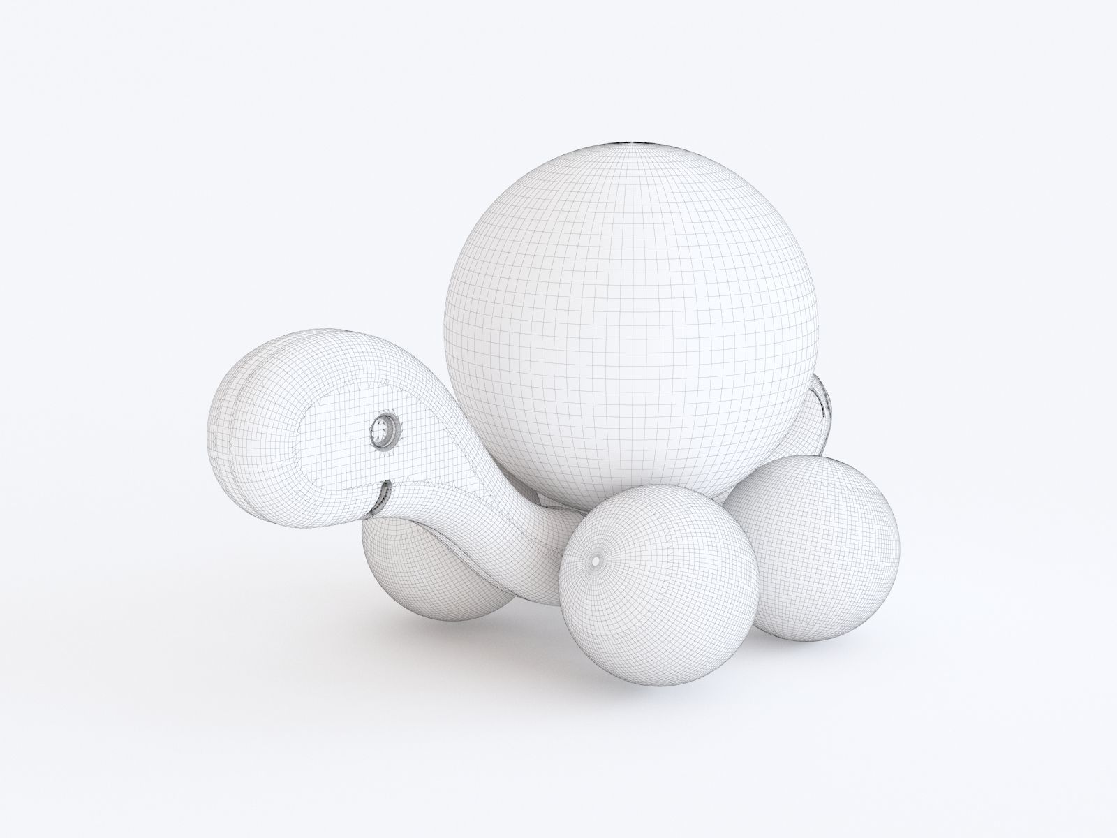 Wooden toy tortoise 3D model | CGTrader