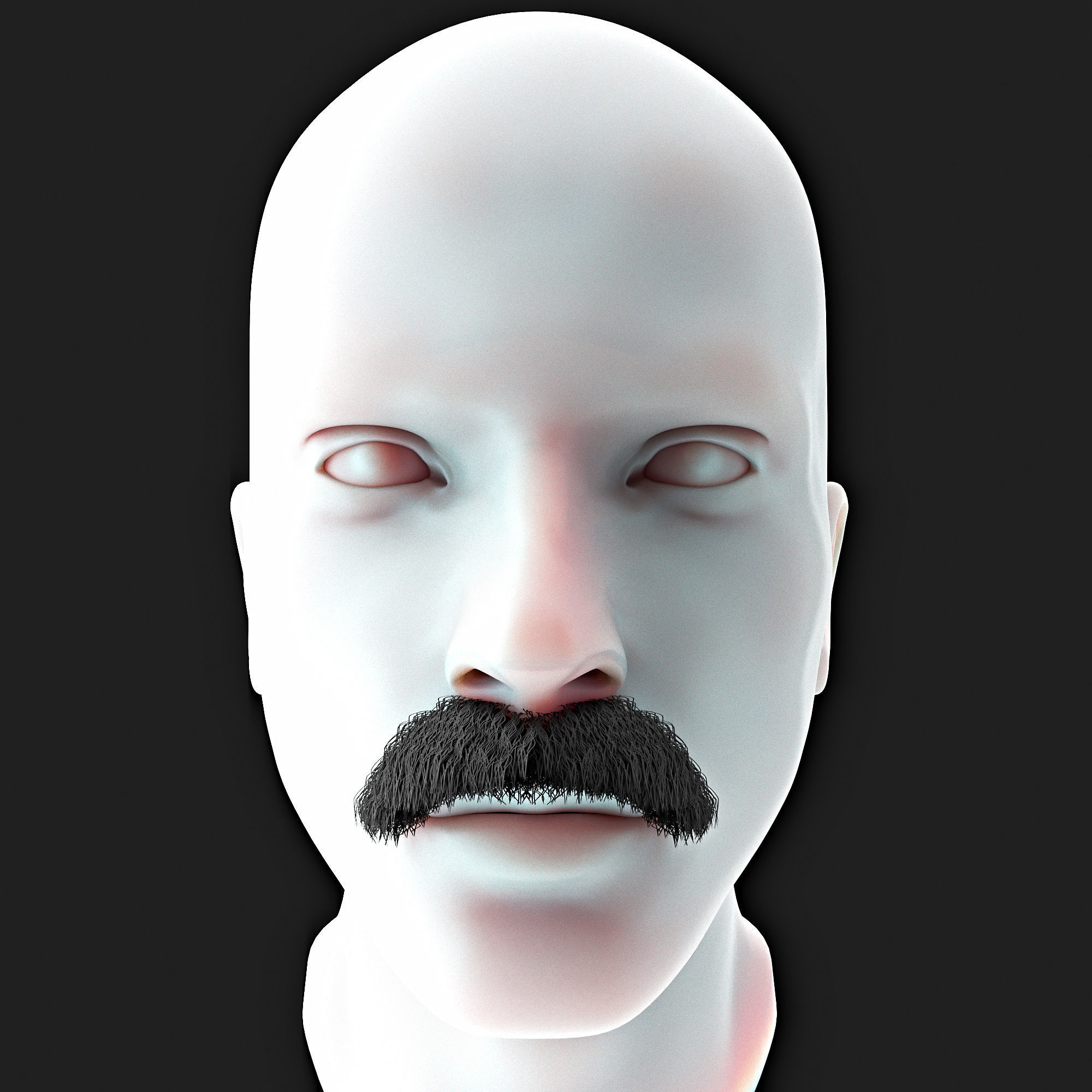 3D model Mustache Low Poly 2 VR / AR / low-poly | CGTrader
