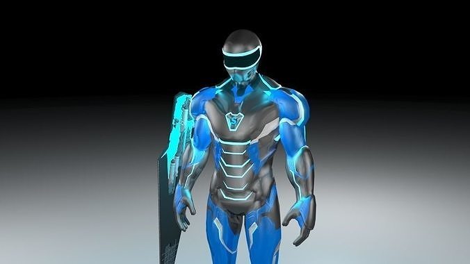 Mathveus Ultra - Mark 2 superhero costume 3D model rigged | CGTrader