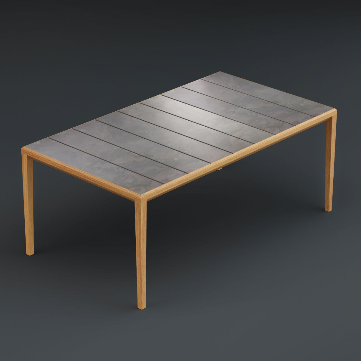 Roda Teka Dining Table and Chair 3D model | CGTrader