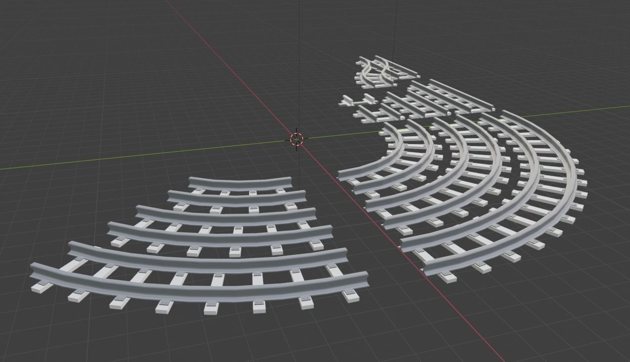 Complete Rail Set free VR / AR / low-poly 3D model | CGTrader
