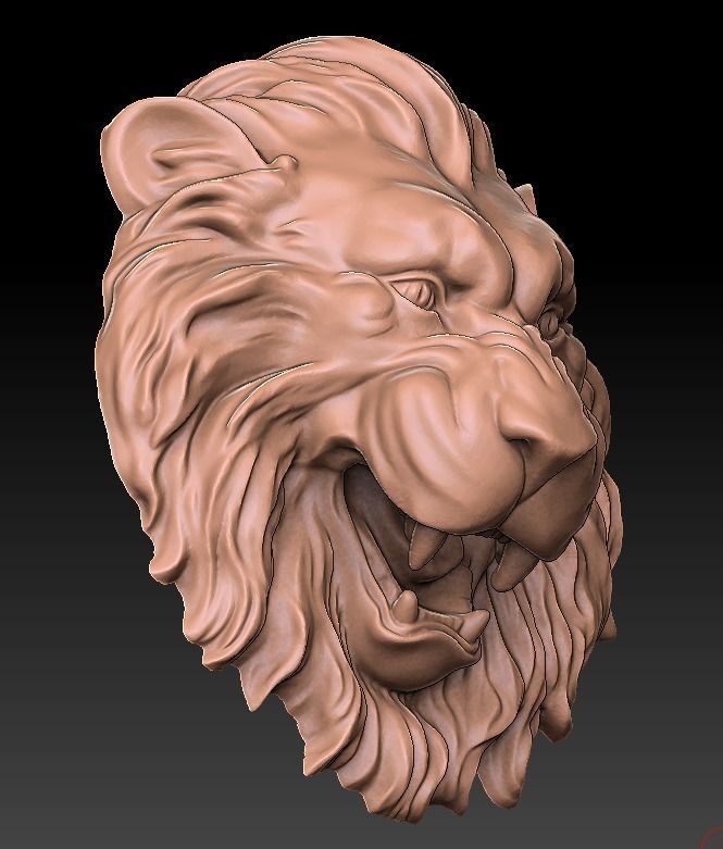 lion face 3D model 3D printable | CGTrader