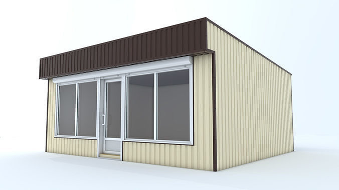 Modular building Mini mart 3D model | CGTrader