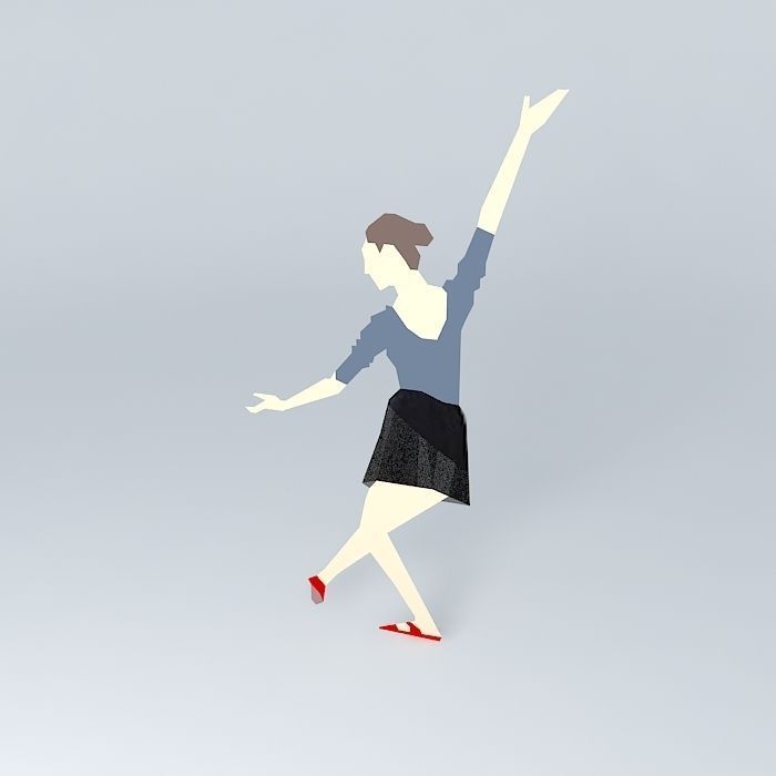 2D Ballet Dancer 1 free 3D model | CGTrader