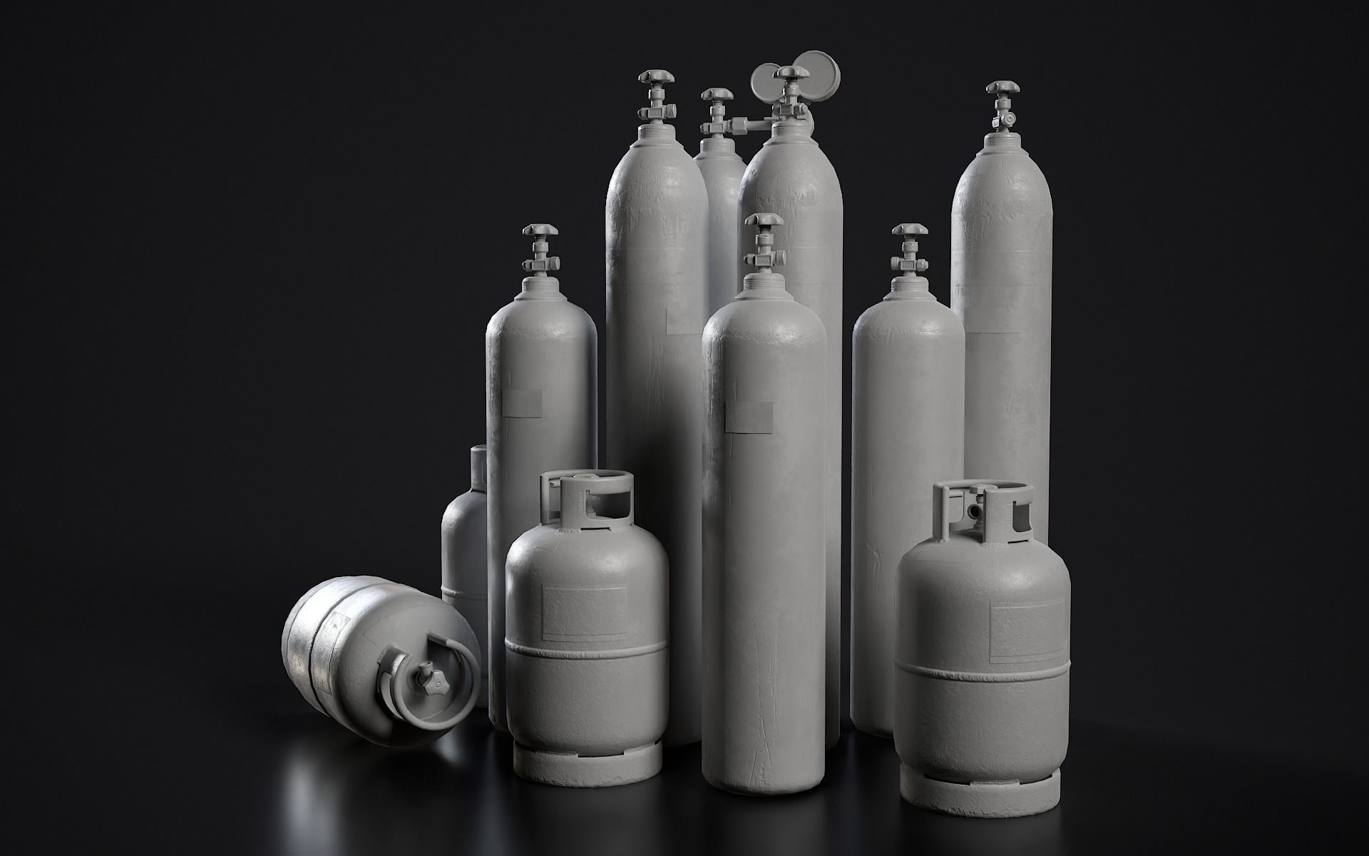 3D model Welder Cart and Gas Canisters VR / AR / low-poly | CGTrader