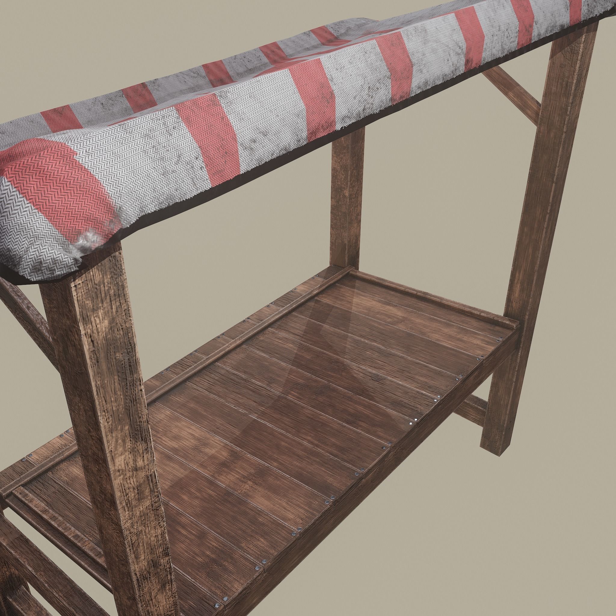 3D model Merchant Stall VR / AR / low-poly | CGTrader