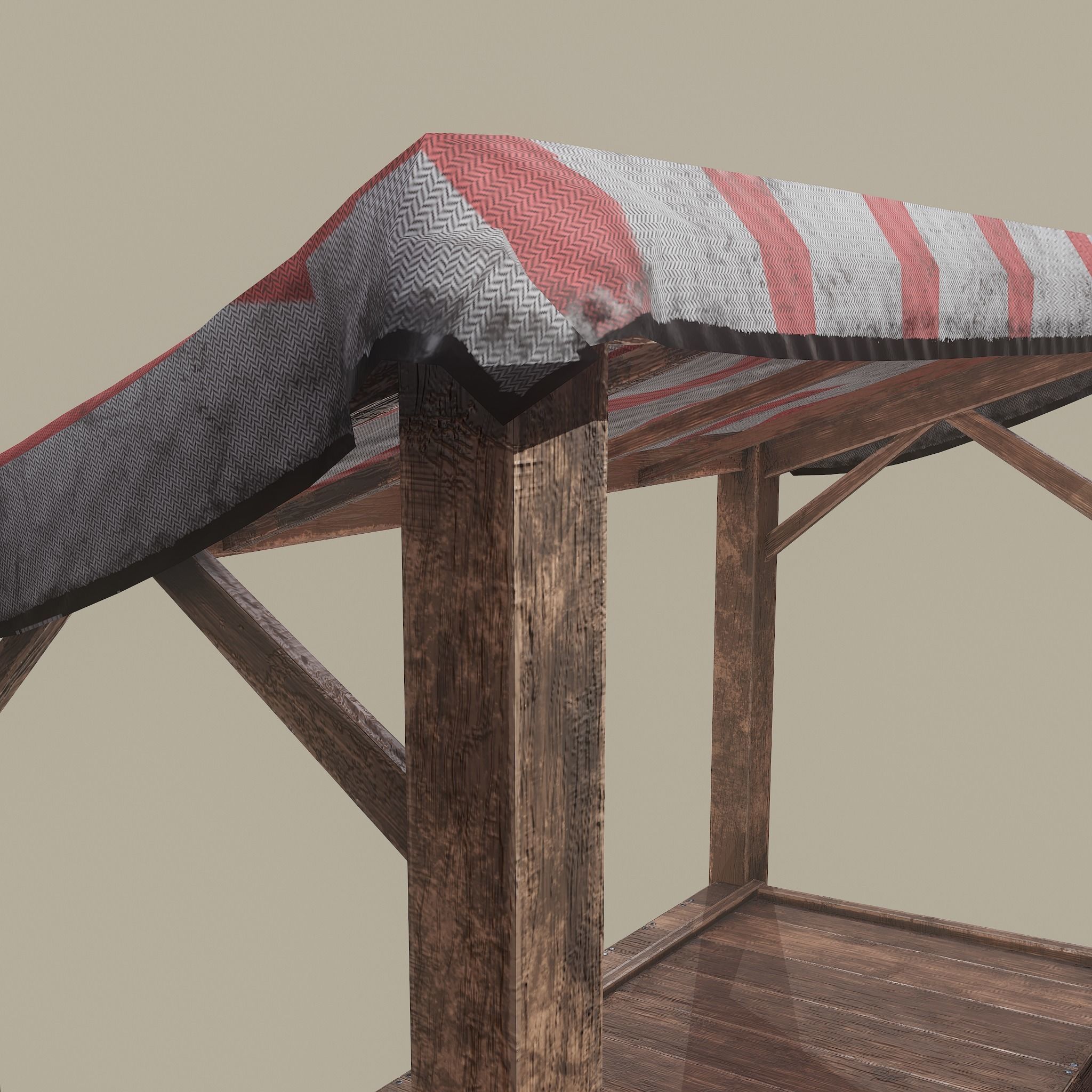 3D model Merchant Stall VR / AR / low-poly | CGTrader