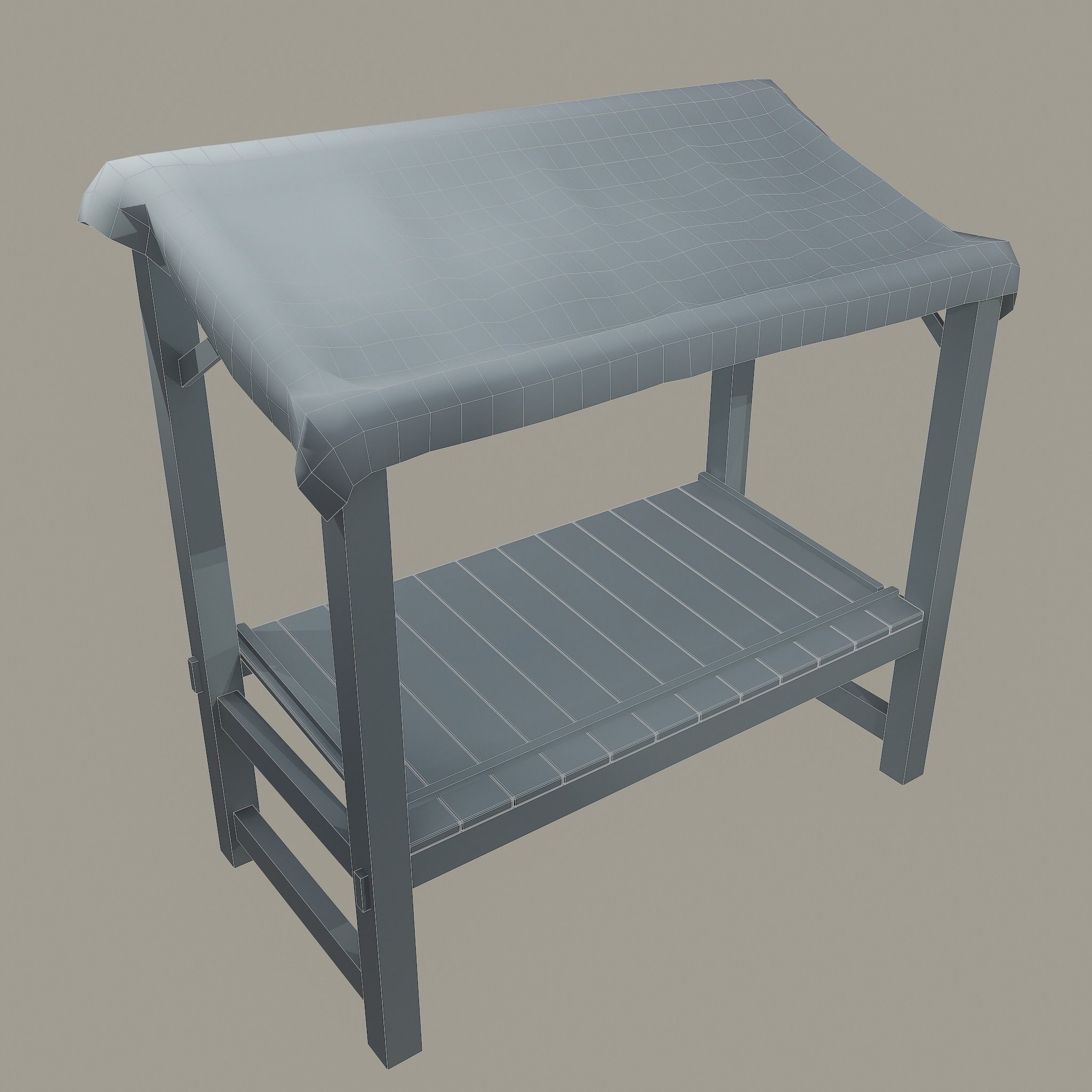 3D model Merchant Stall VR / AR / low-poly | CGTrader