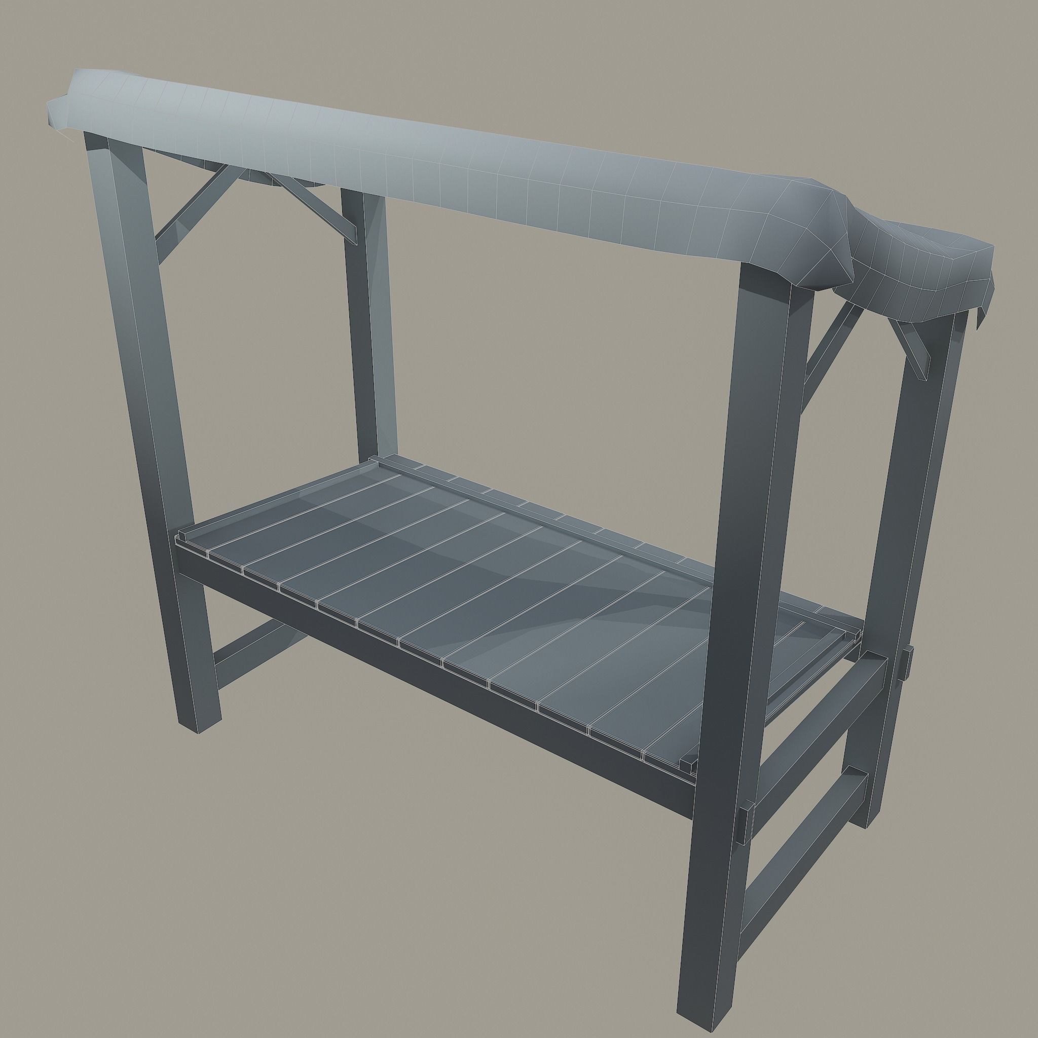 3D model Merchant Stall VR / AR / low-poly | CGTrader