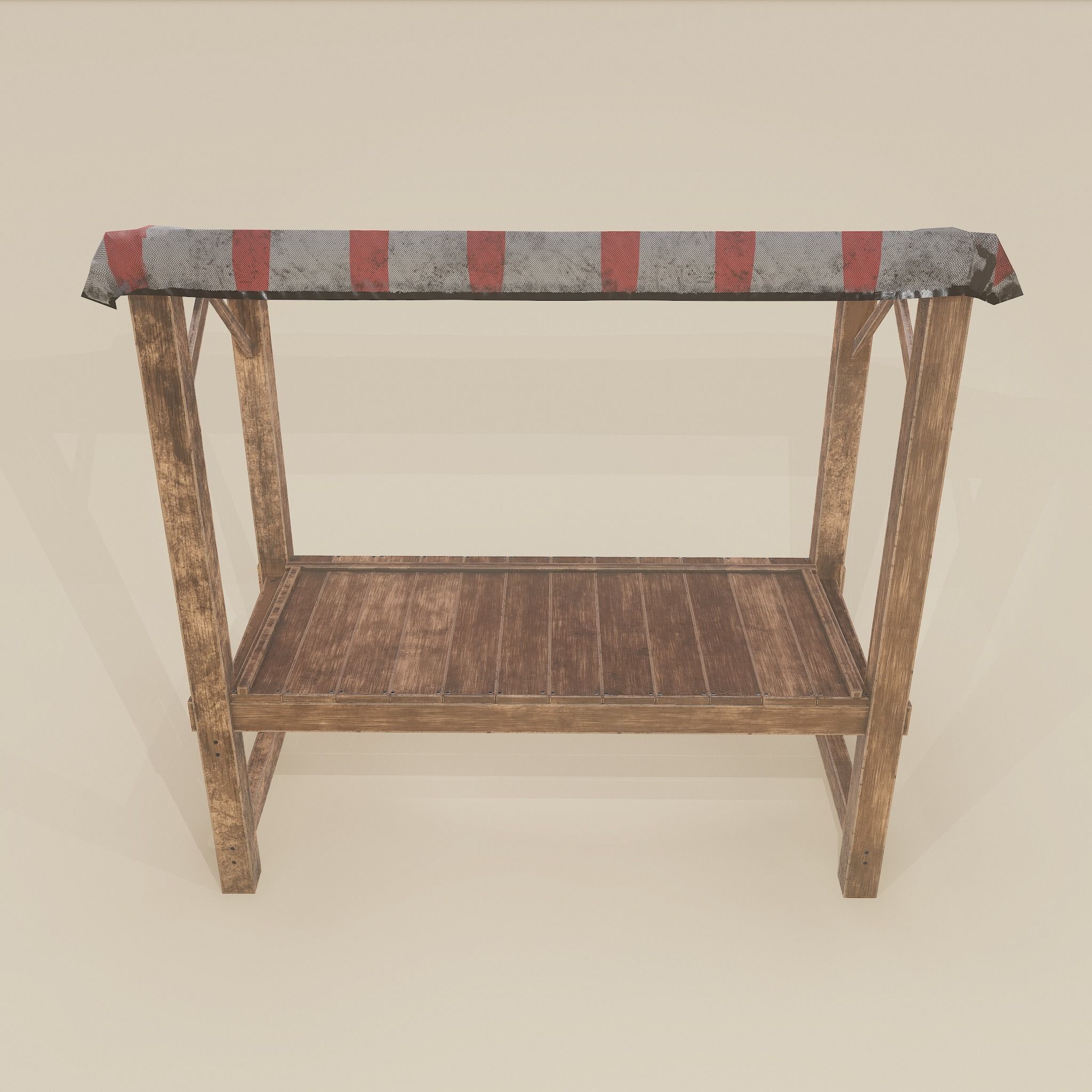 3D model Merchant Stall VR / AR / low-poly | CGTrader