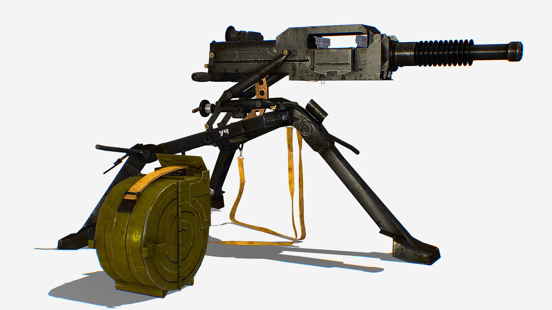 3D model Soviet AGS-17 Plamya automatic Grenade Launcher VR / AR / low-poly | CGTrader
