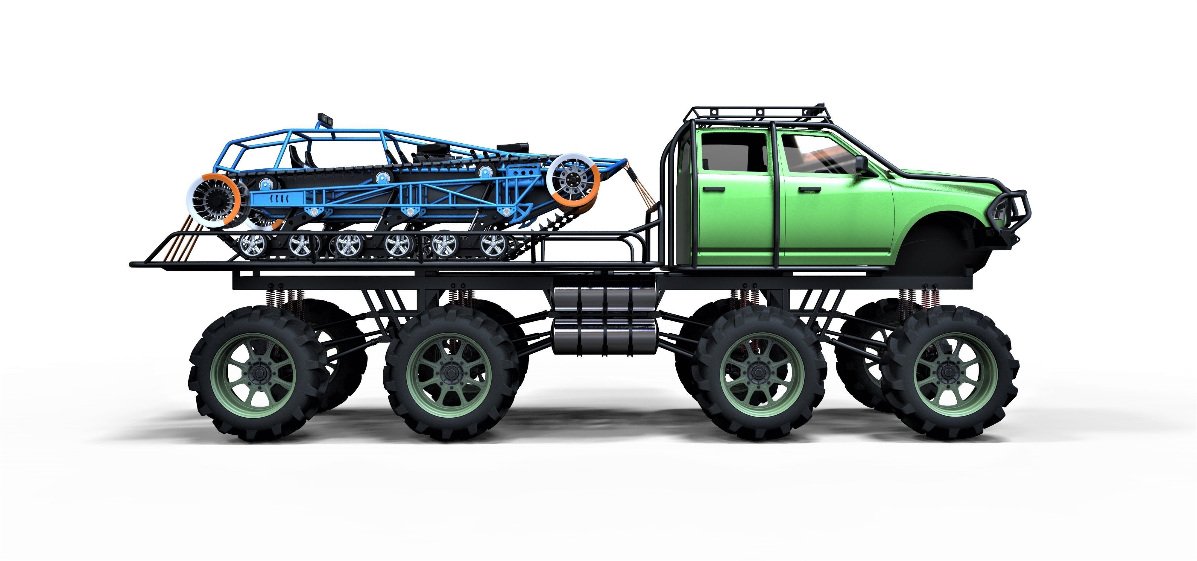 Super bogger with Concept tracked vehicle 3D model | CGTrader