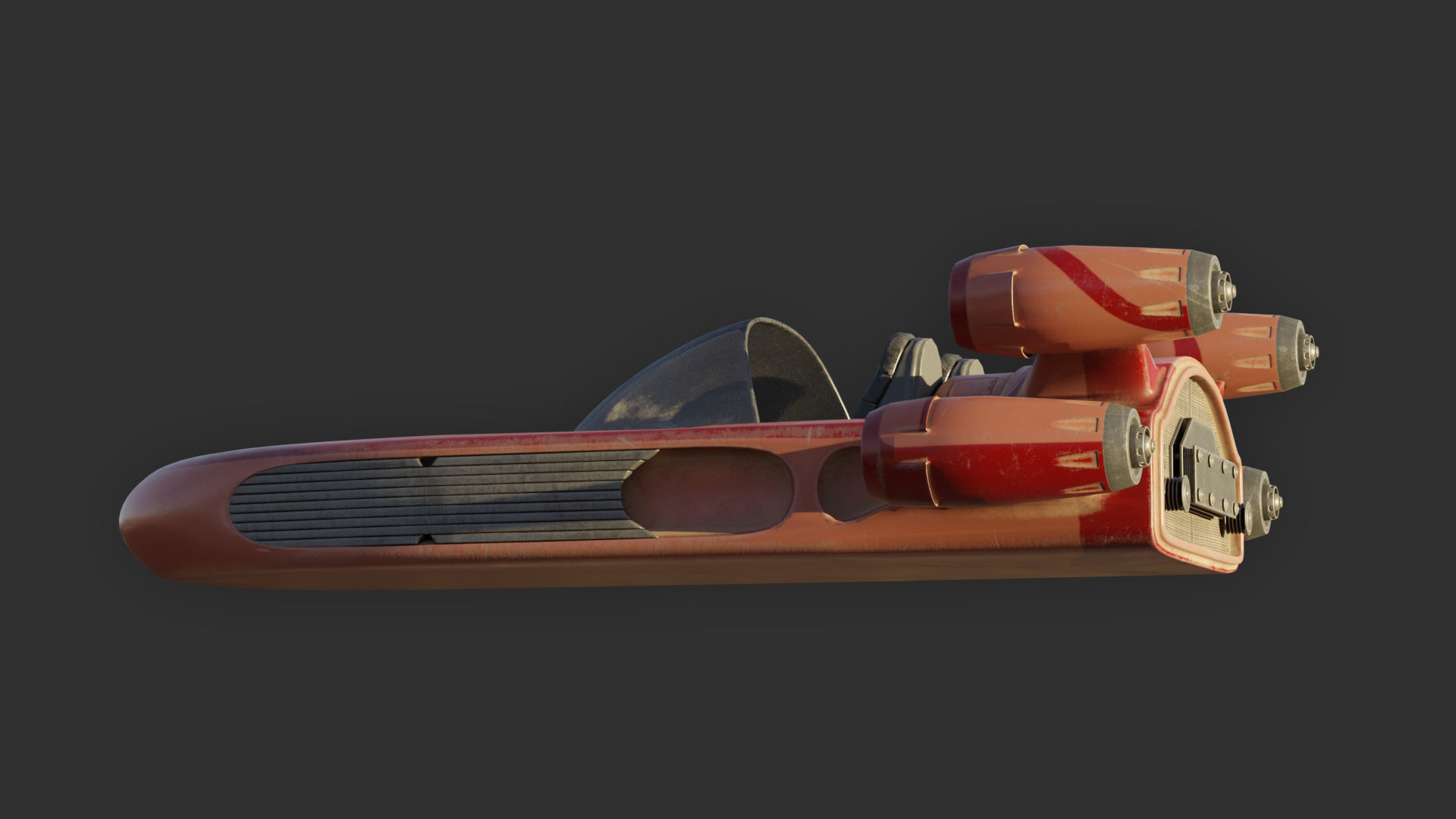 3D model Modified Landspeeder VR / AR / low-poly | CGTrader