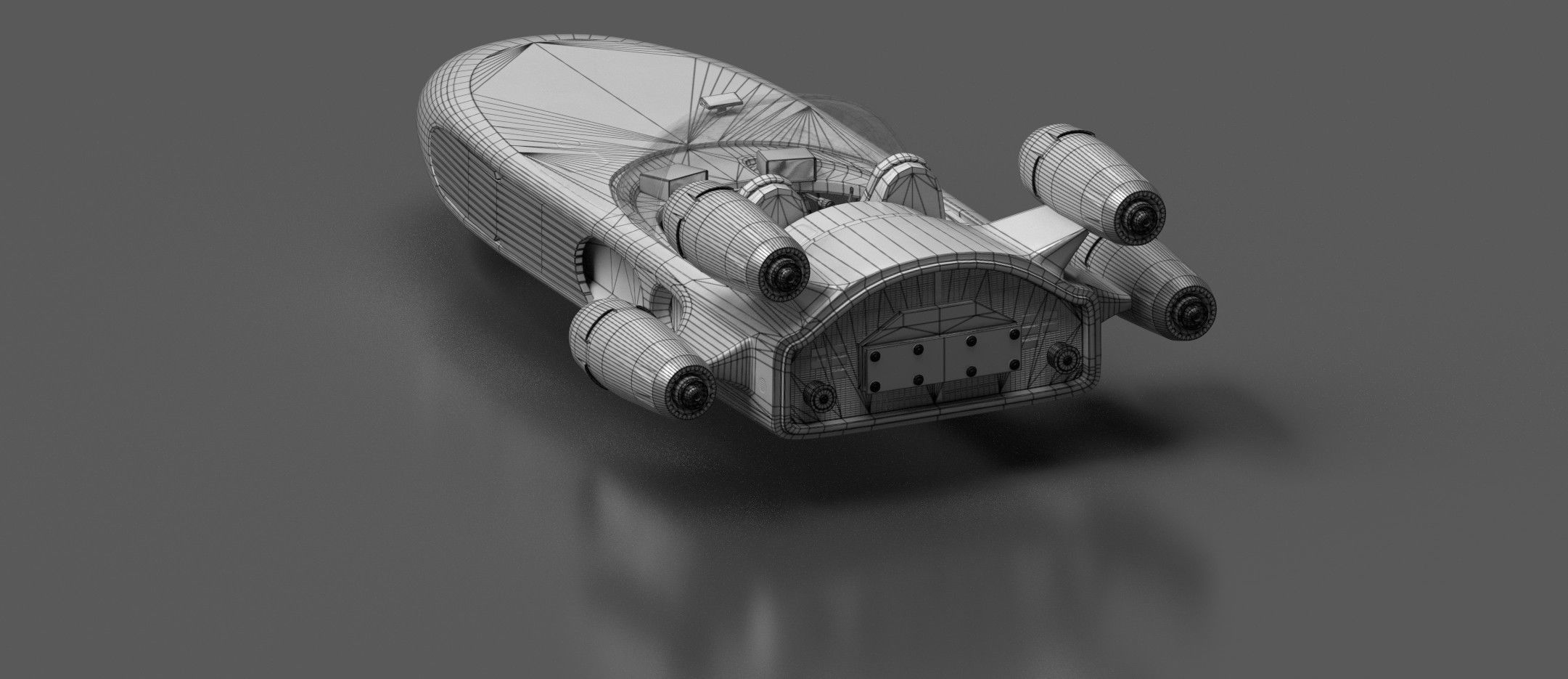 3D model Modified Landspeeder VR / AR / low-poly | CGTrader