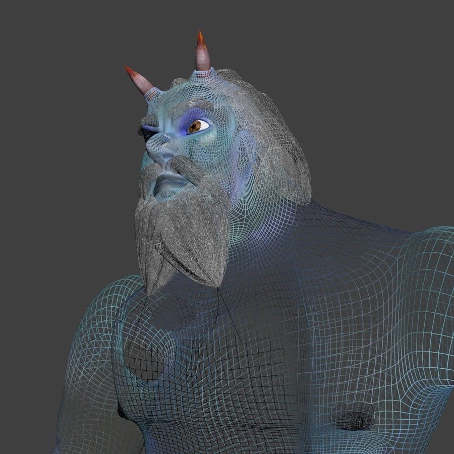 Blue orc 3D model rigged | CGTrader