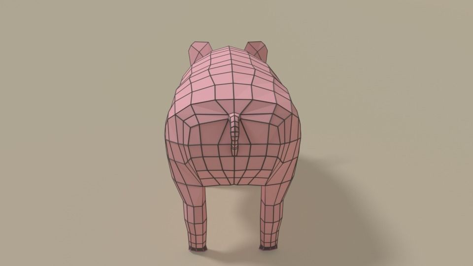 3D model Low Poly Cartoon Pig VR / AR / low-poly | CGTrader