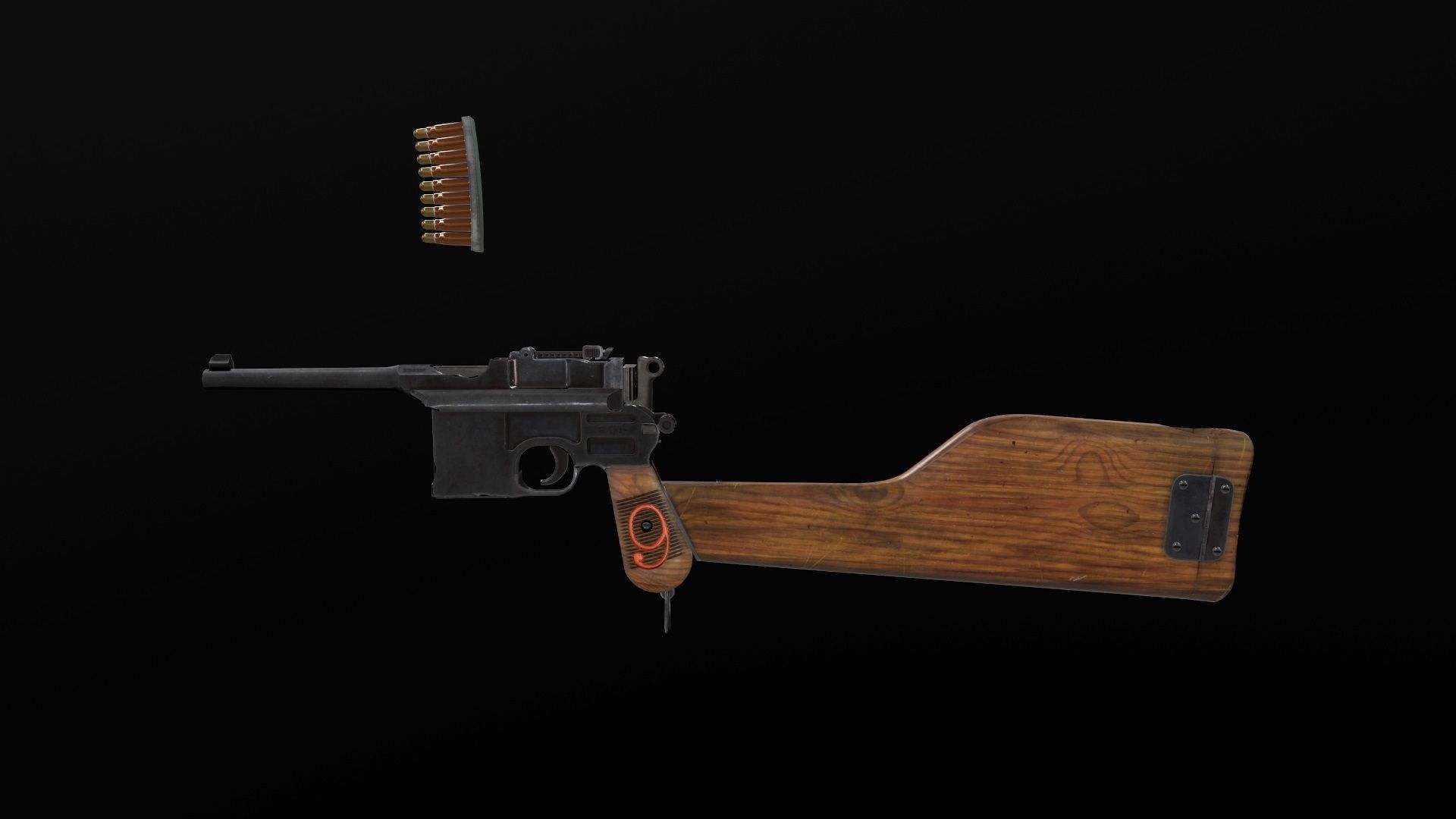 3D model Mauser C96 PBR GameReady VR / AR / low-poly | CGTrader