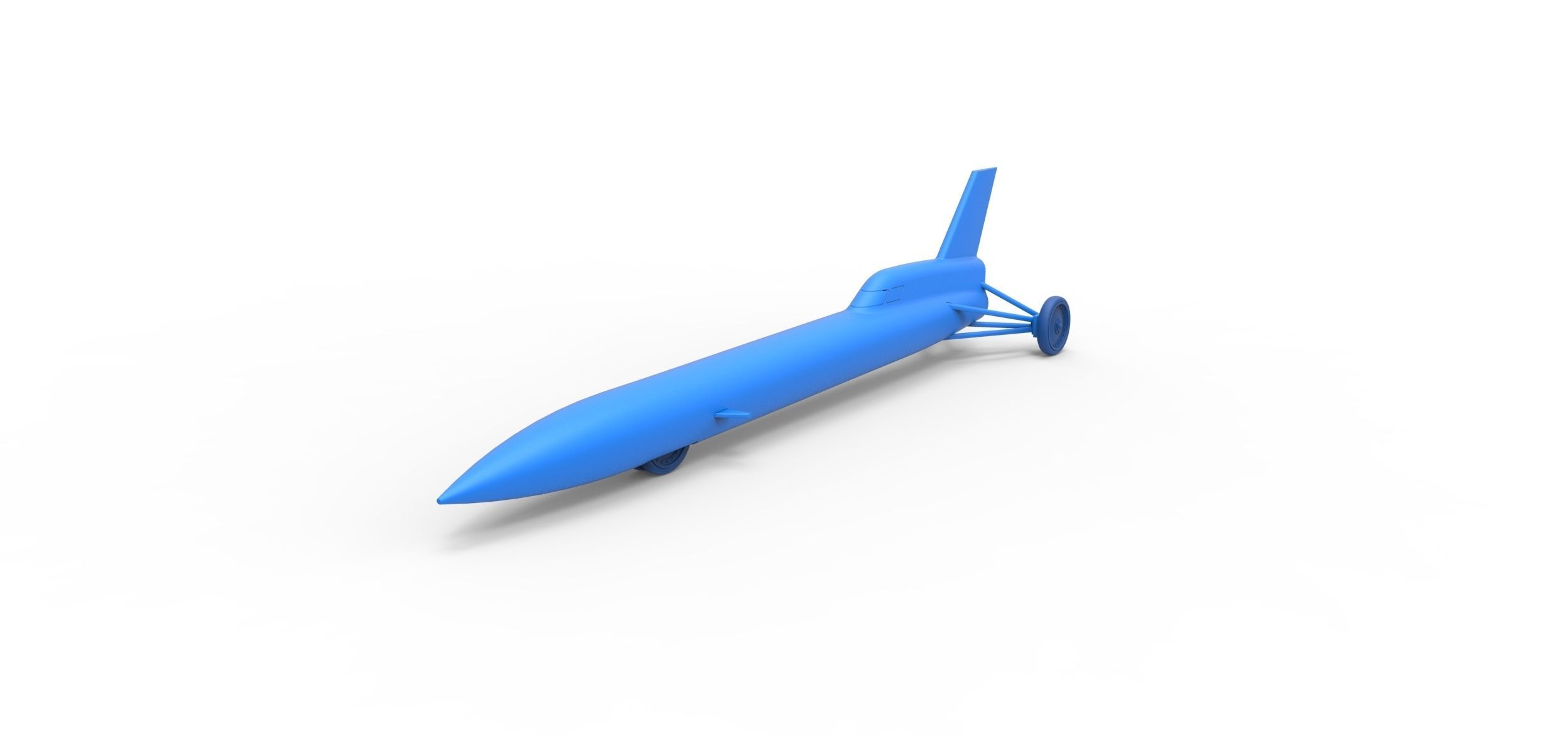 Diecast model Blue Flame jet car 3D model 3D printable | CGTrader