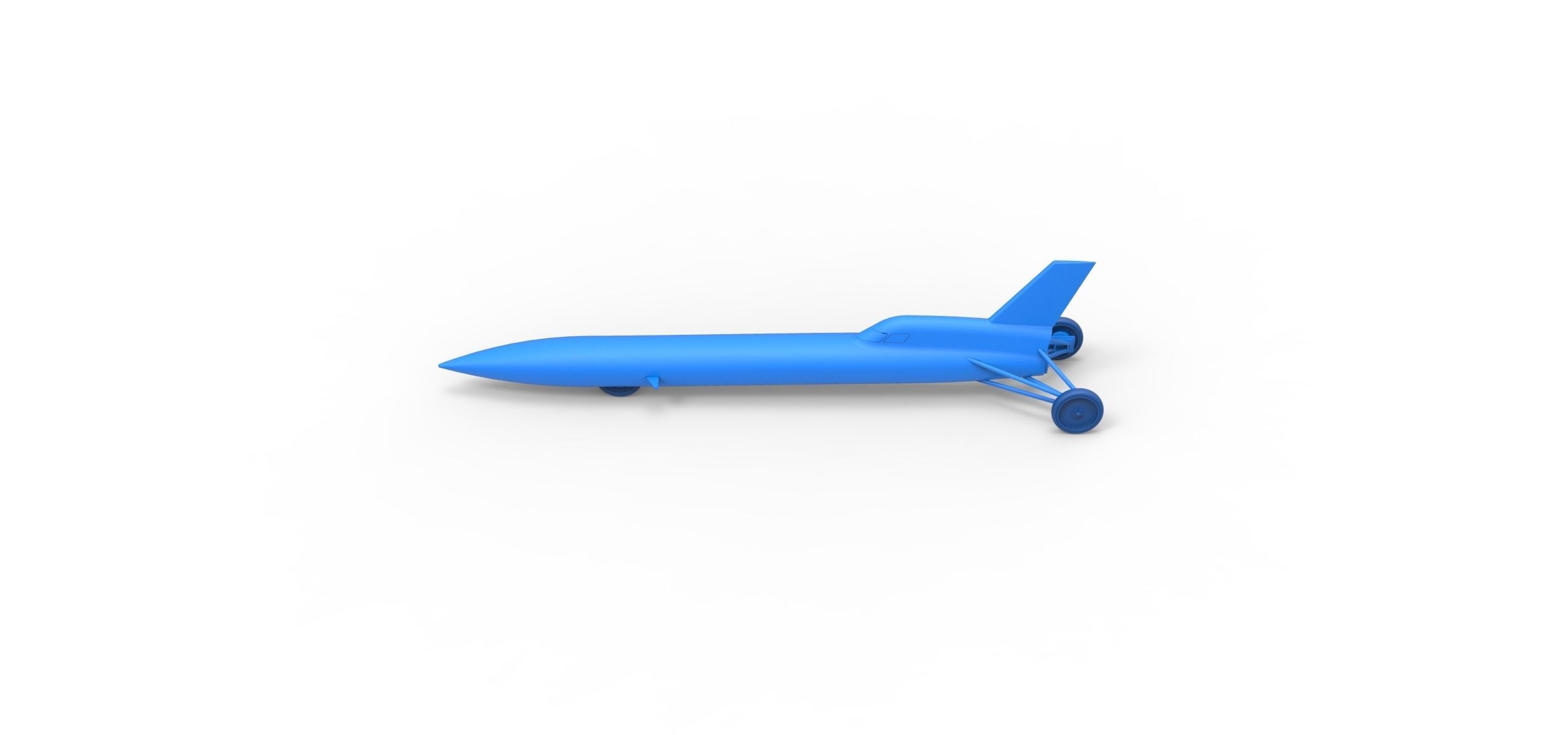 Diecast model Blue Flame jet car 3D model 3D printable | CGTrader