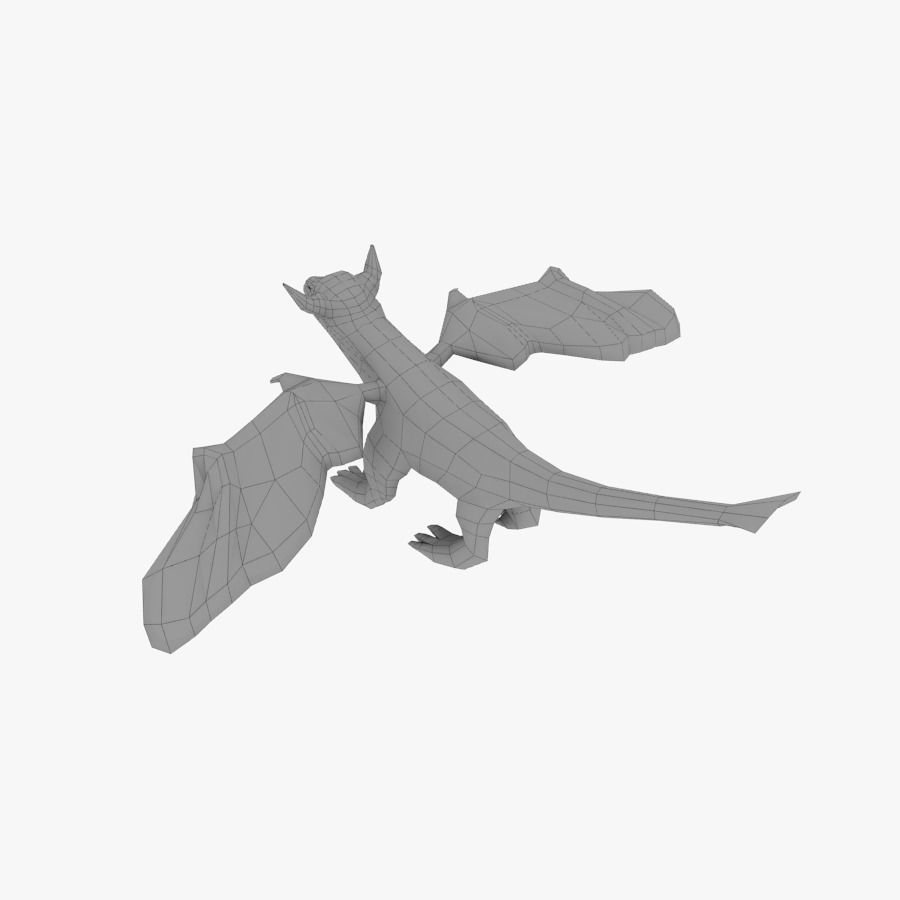 3D model Fantasy Dragon Low-poly VR / AR / low-poly | CGTrader