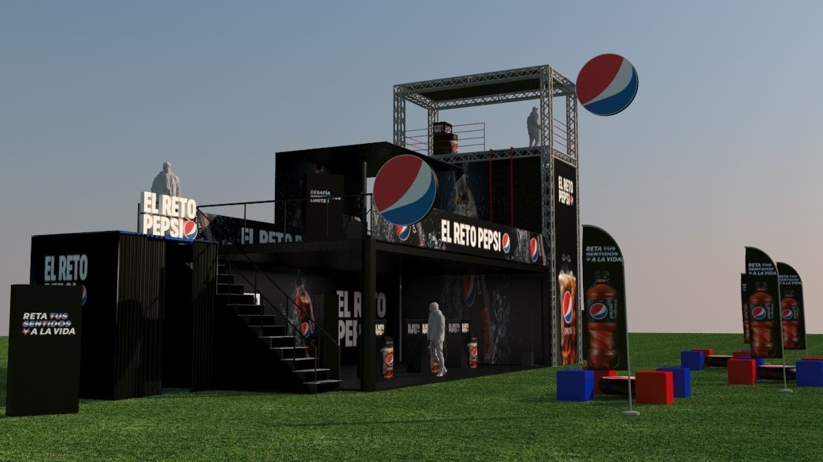 Pepsi exhibition stand 3D model | CGTrader