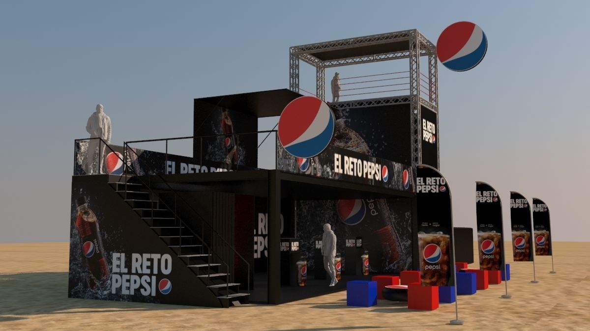 Pepsi exhibition stand 3D model | CGTrader
