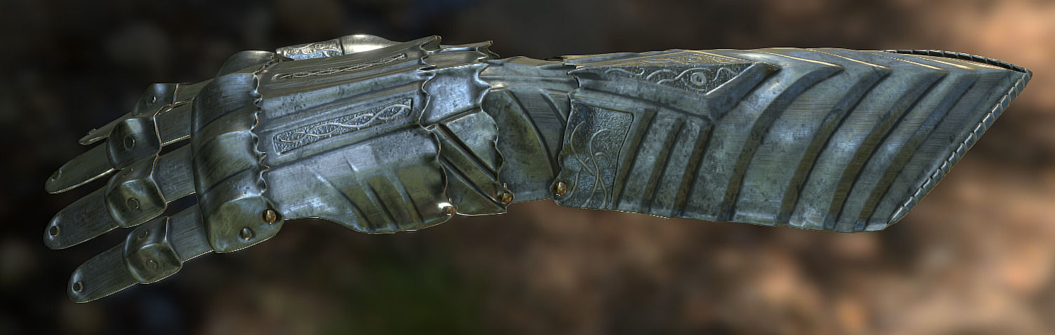 3D model Ornamented Gauntlet VR / AR / low-poly | CGTrader