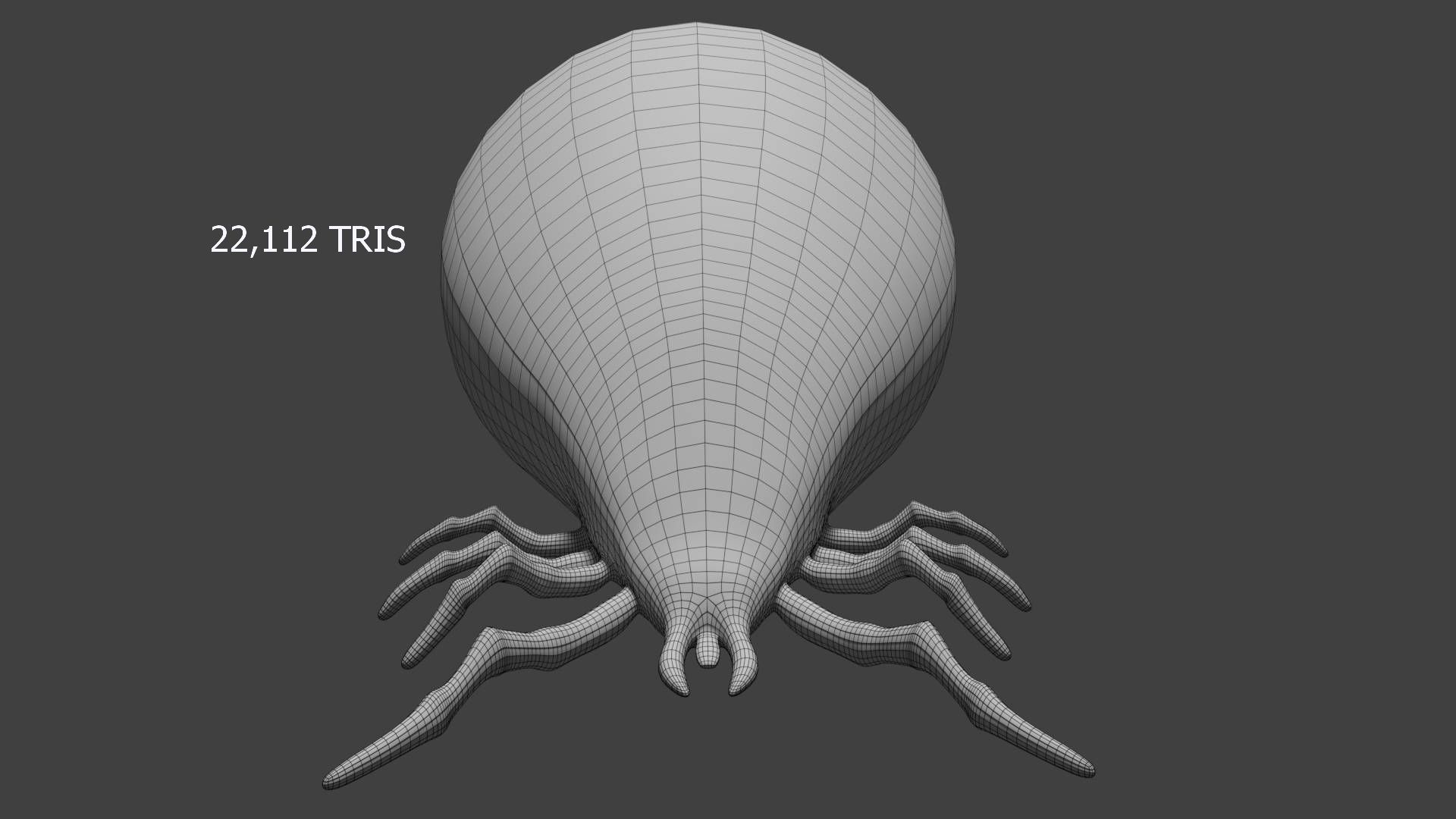 3D model well fed tick VR / AR / low-poly rigged | CGTrader