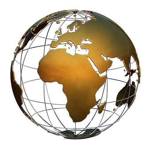 Earth Globe Wire 3D model | CGTrader