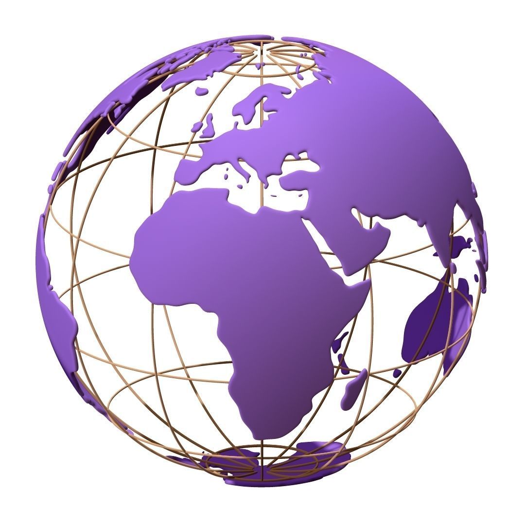 Earth Globe Wire 3D model | CGTrader