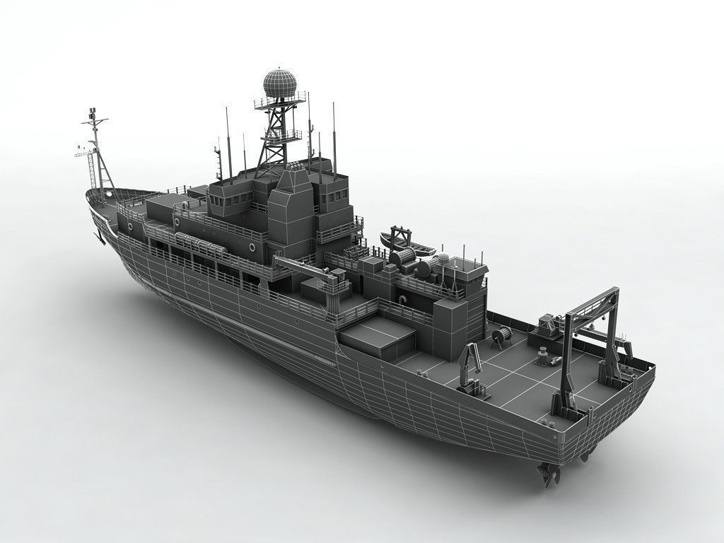 NOAA Ocean Atmosphere Research Vessel Boat Ship 3D model | CGTrader