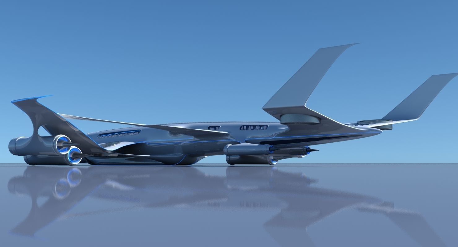 Future Airliner 3D 3D model | CGTrader