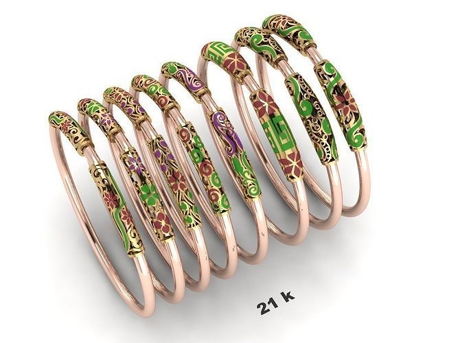 handcuffs jewelry shrapnel pattern 3D model | CGTrader