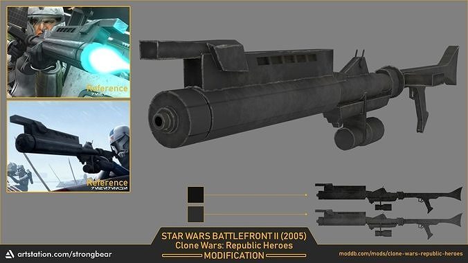 3D model DC-15A blaster rifle VR / AR / low-poly | CGTrader