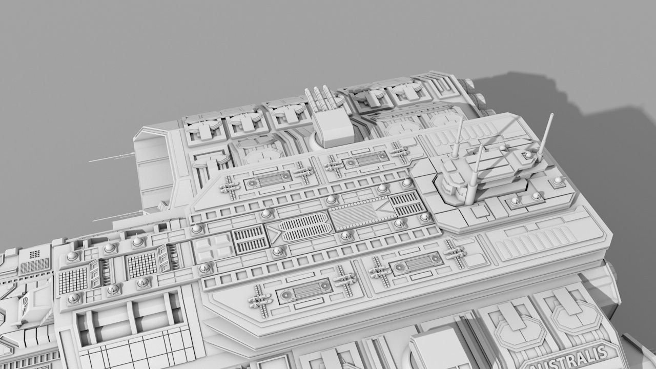 Spaceship Australis 3D model | CGTrader