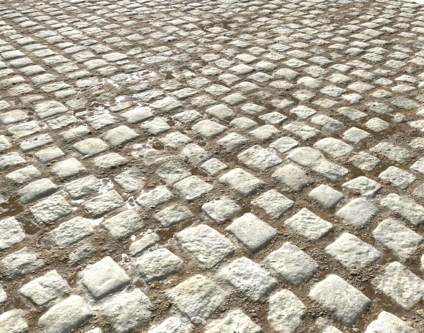 3D model Cobblestone Road 4 Texture PBR | CGTrader