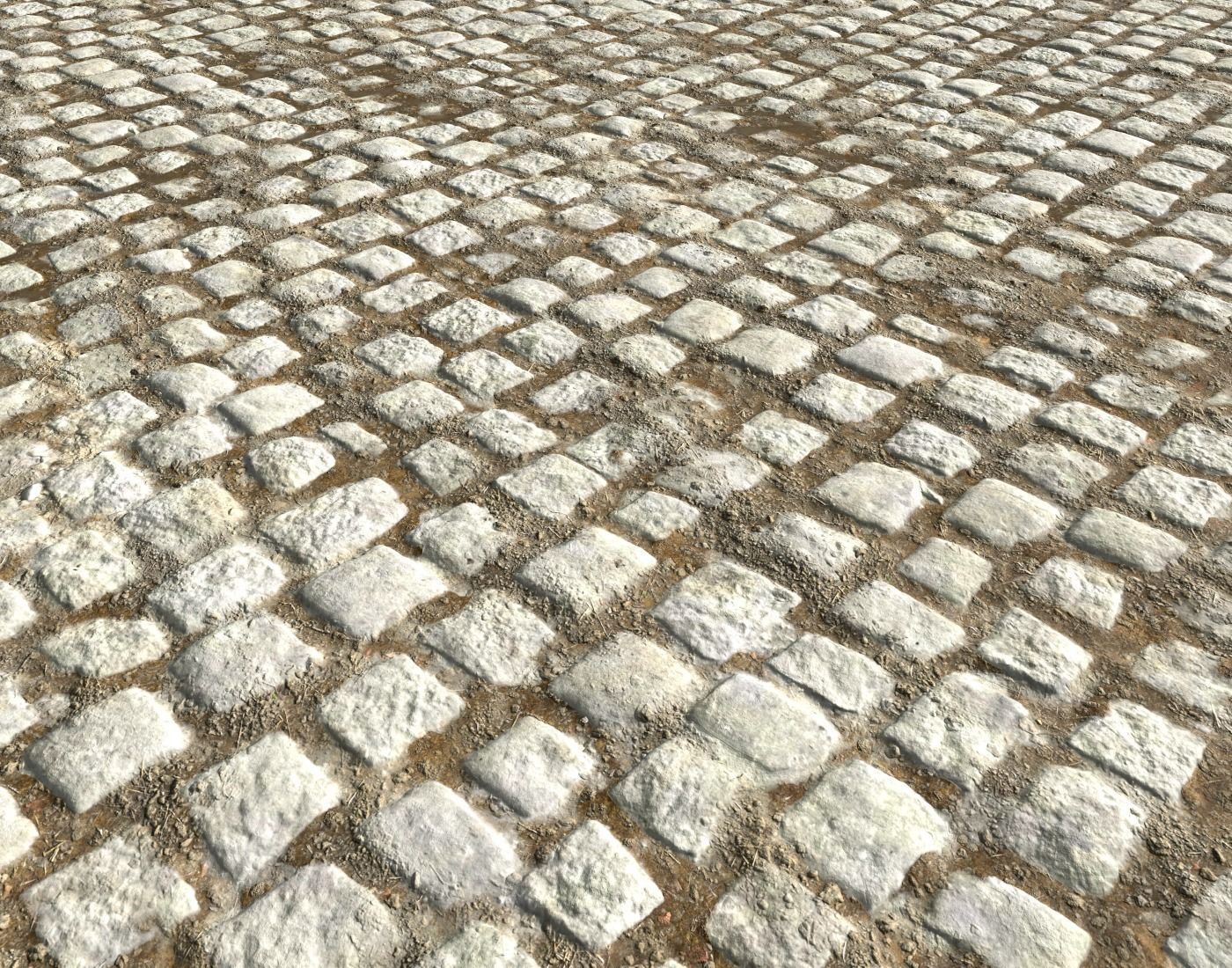Cobblestone Road 4 Texture PBR Texture | CGTrader