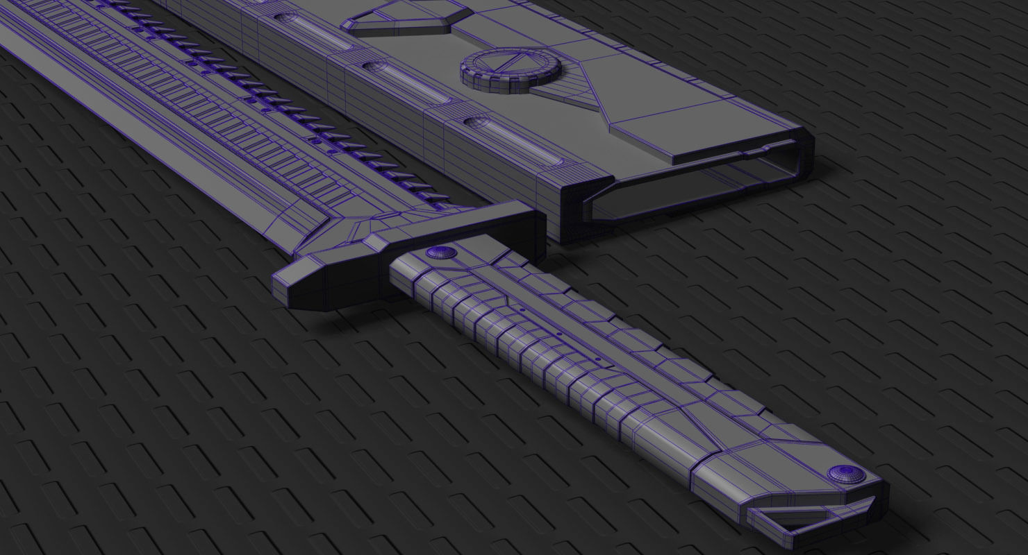 Sci Fi High Frequency Sword 3D model | CGTrader