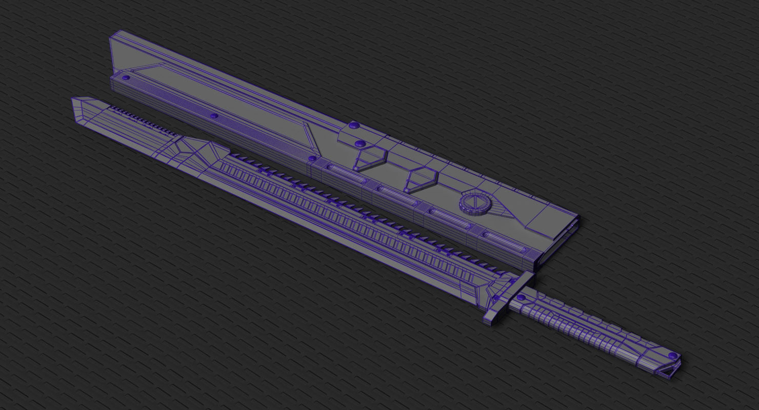 Sci Fi High Frequency Sword 3D model | CGTrader