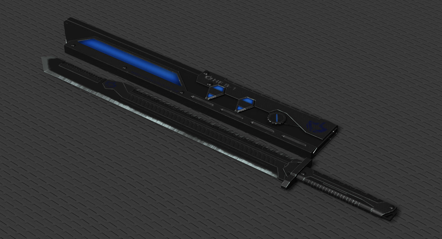 Sci Fi High Frequency Sword 3D model | CGTrader