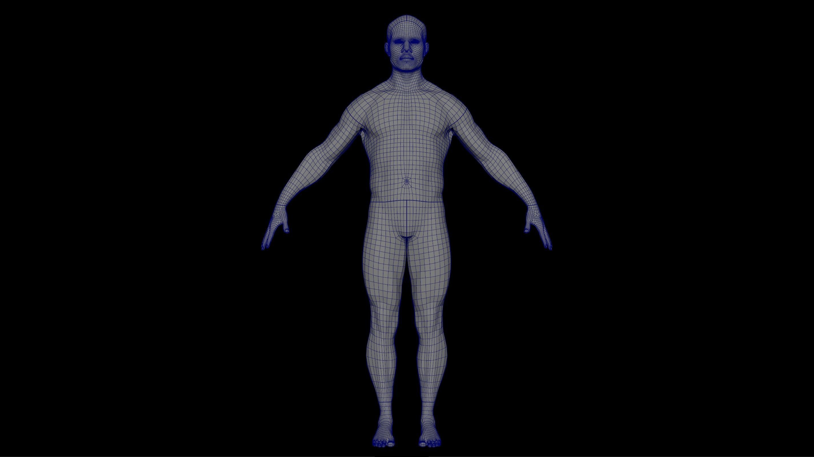 3D model Cinematic Male 002 - Advanced Body Rig - Face Rig - GUI VR ...