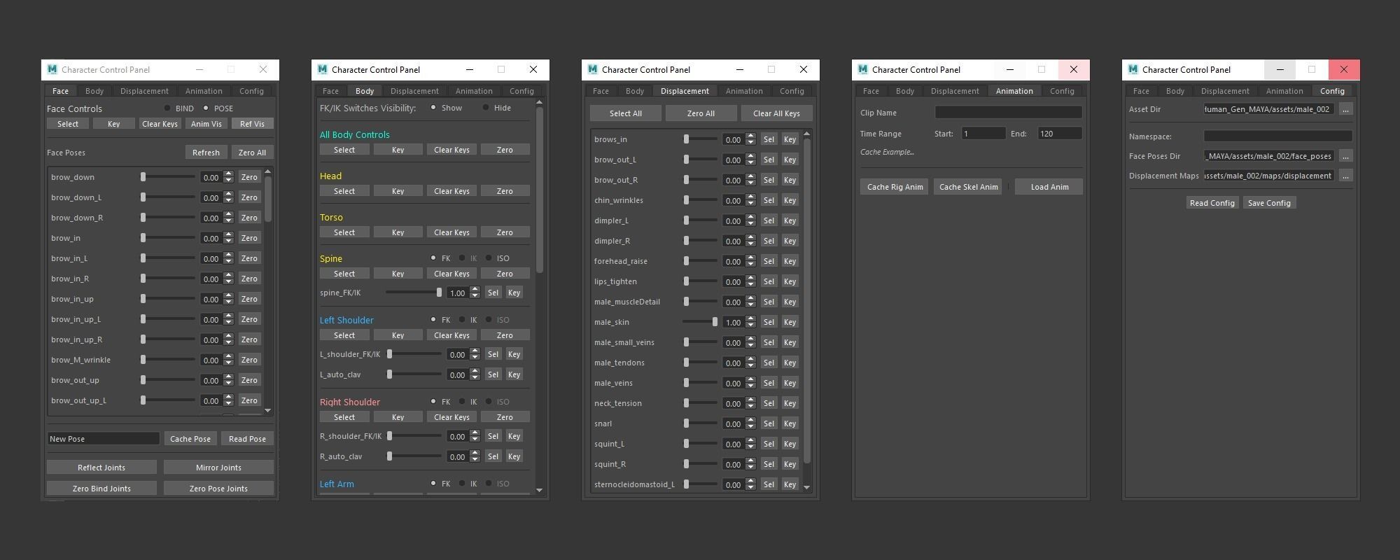 3D model Cinematic Male 002 - Advanced Body Rig - Face Rig - GUI VR ...